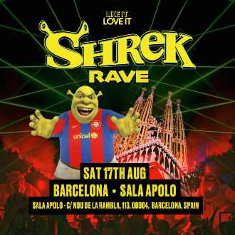 Shrek Rave at Sala Apolo - 17th December 2024 | Sala Apolo